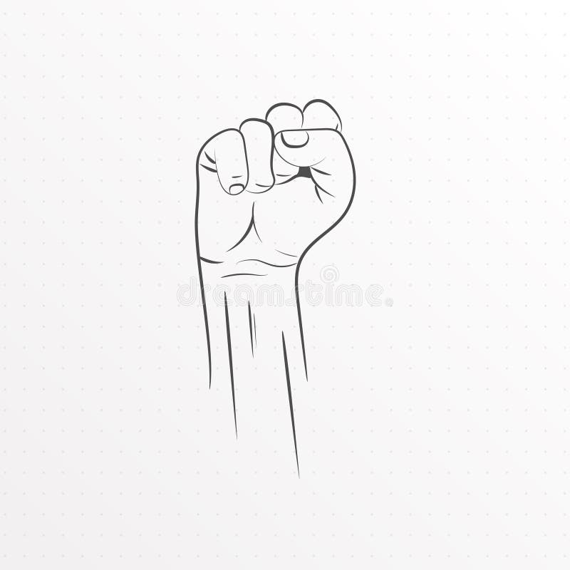 Fist freedom outline icon. stock vector. Illustration of conflict ... Fist freedom outline icon. stock vector. Illustration of conflict ...