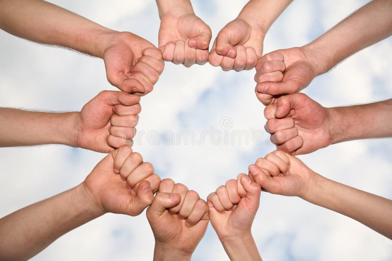 Fist group stock photo. Image of muscle, skin, finger - 2702618