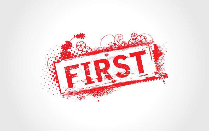 First class stamp stock vector. Illustration of round - 136894675