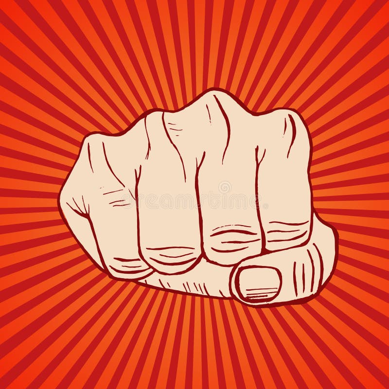 Fist Hand Draw Sketch. Vector Stock Vector - Illustration of freedom ...