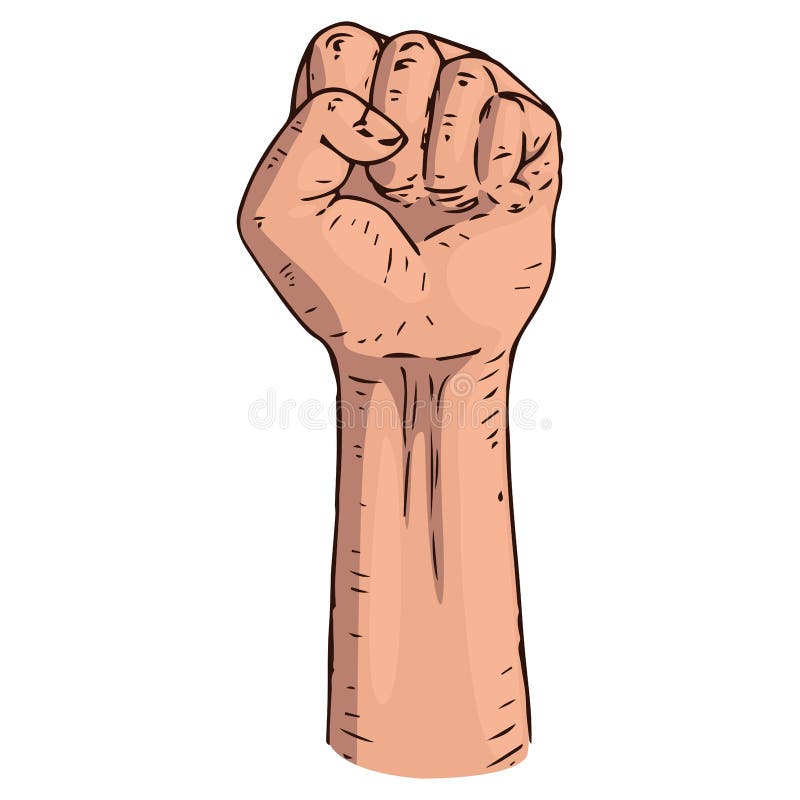 Fist Hand Icon. Vector Fist. Fist Up Hand Drawn Stock Illustration ...
