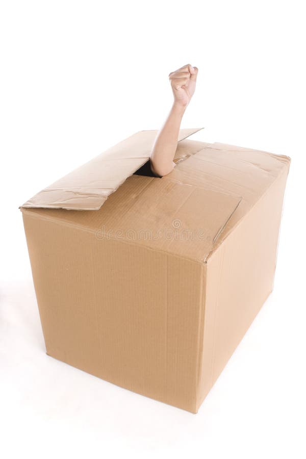 Fist from inside box stock photo. Image of white, fist - 6364836