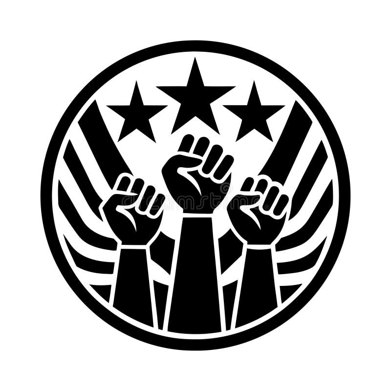Fist Male Group of Hand, Proletarian Protest Symbol Stock Vector ...