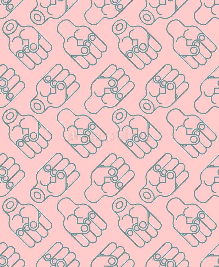 Fist Pattern Seamless . Fists Background Stock Vector - Illustration of ...