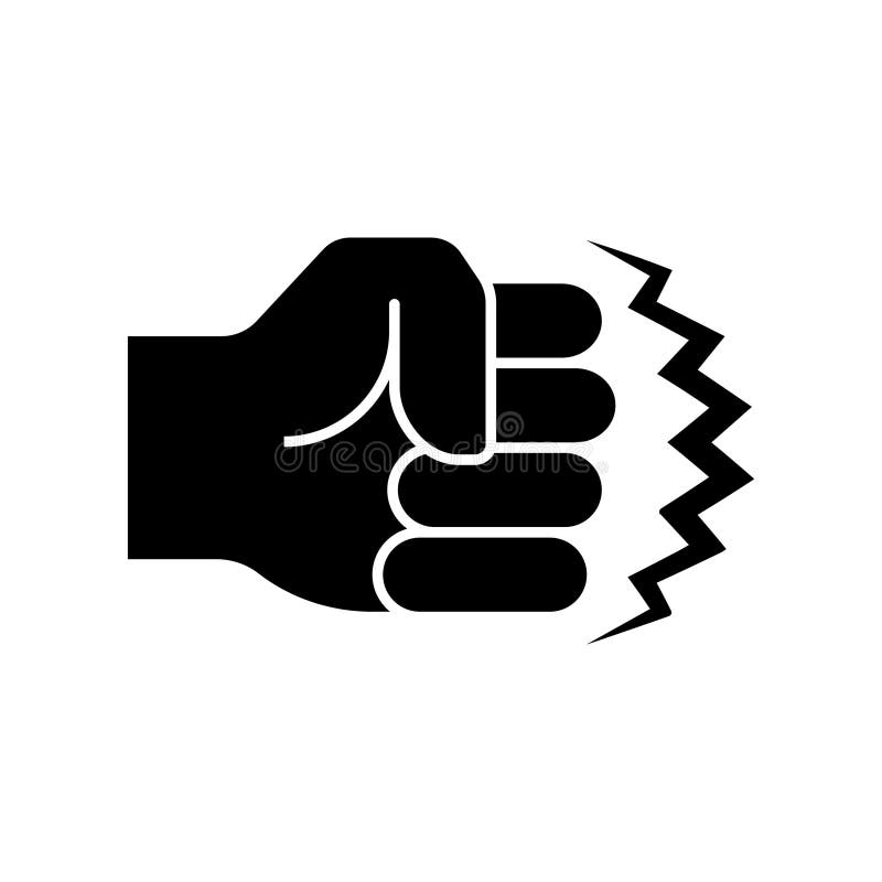 Fist Punch Icon in Flat Style. Vector. Stock Vector - Illustration of glyph, punch: 310413000