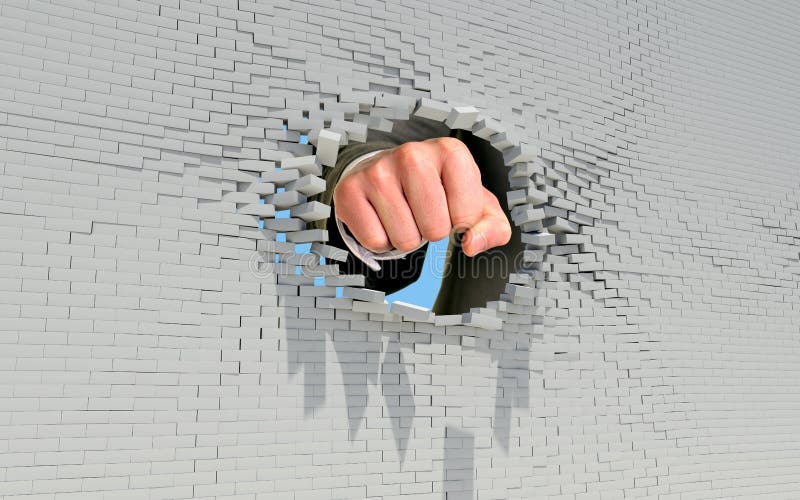 Fist Punching Brick Wall Stock Photos - Free & Royalty-Free Stock ...