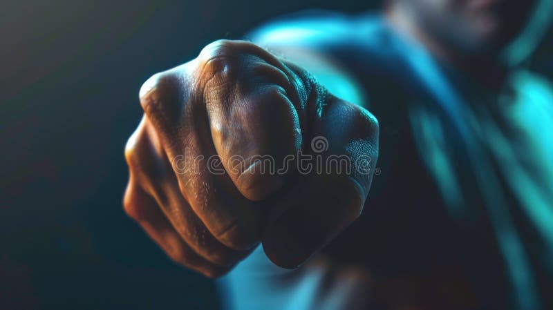 Fist Punching Directly at the Camera Stock Illustration - Illustration ...
