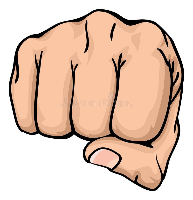 A Fist Punching Towards You Stock Vector - Illustration of control ...