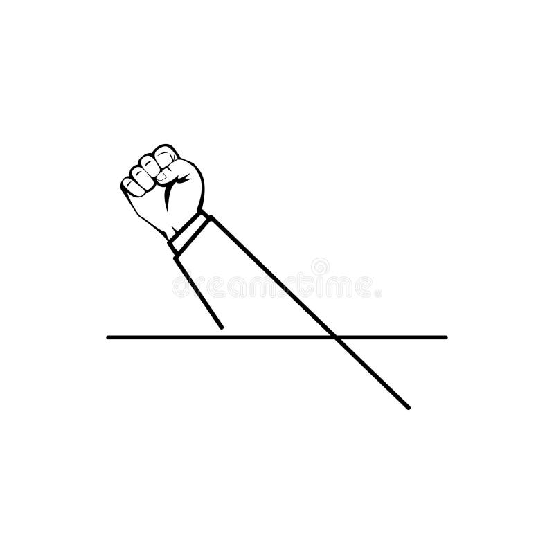 Fist raised up stock vector. Illustration of gesture - 303562368