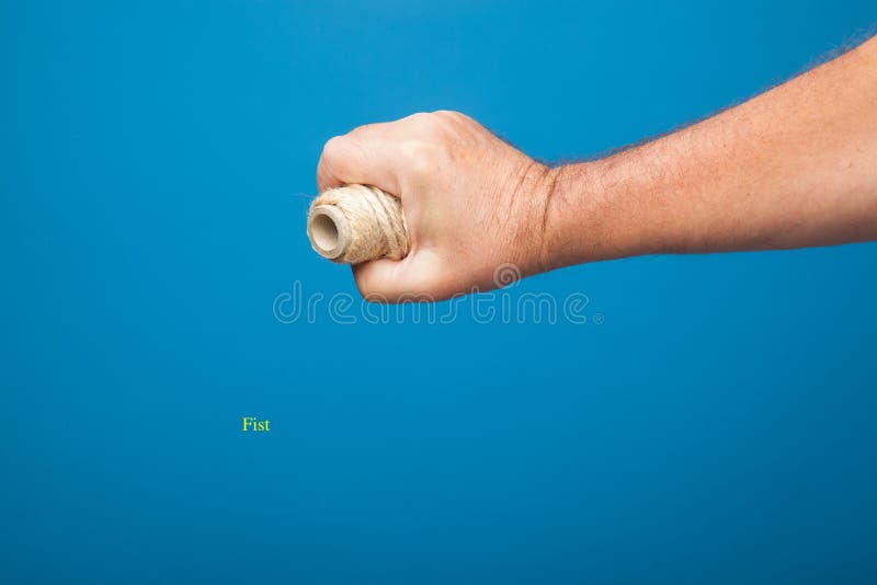 Fist of the Right Hand with Rope Stock Photo - Image of healthy, hand ...