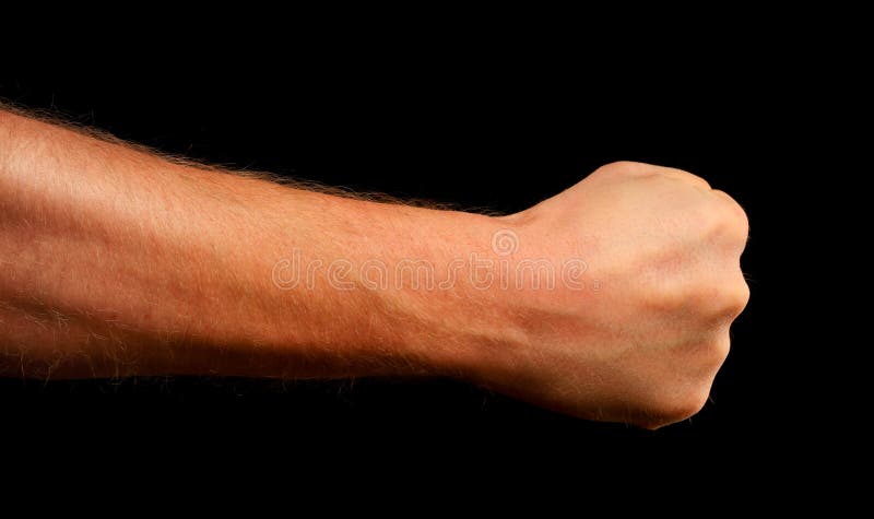Fist Close-up. Aggressor and Hooligan Stock Image - Image of close ...
