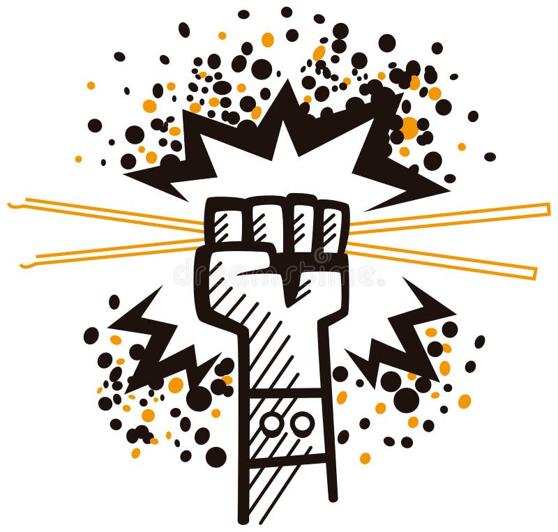 Fist stock vector. Illustration of shake, scream, music - 57889207