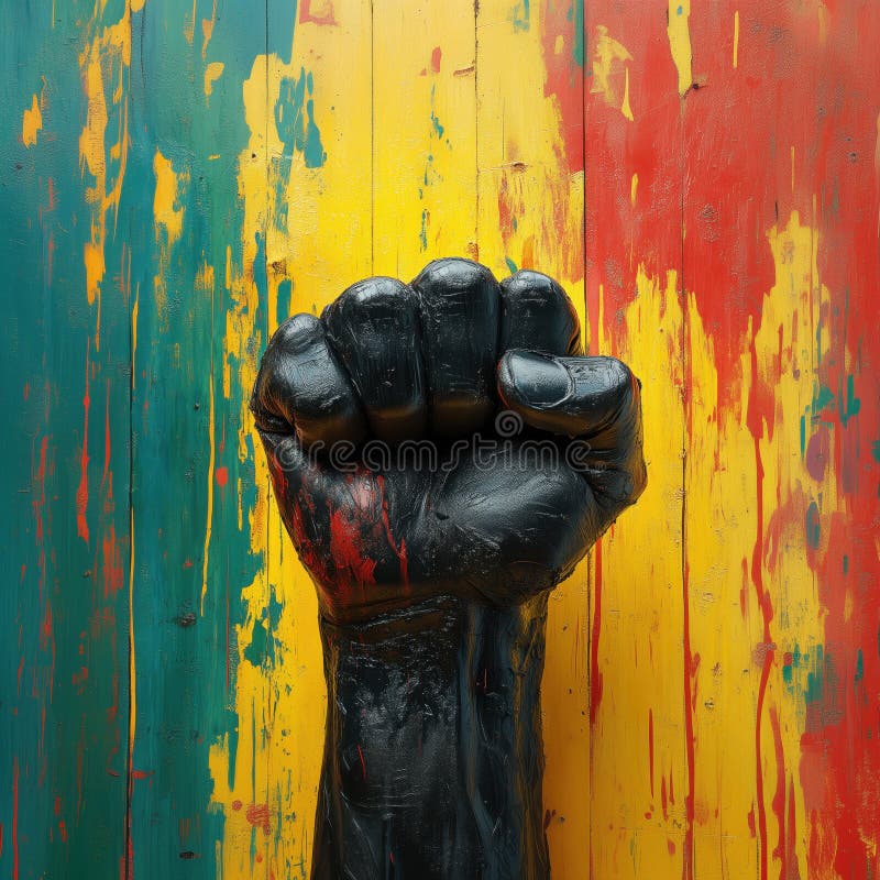 Fist Symbolizing Strength and Unity for Black History Month Stock Image ...