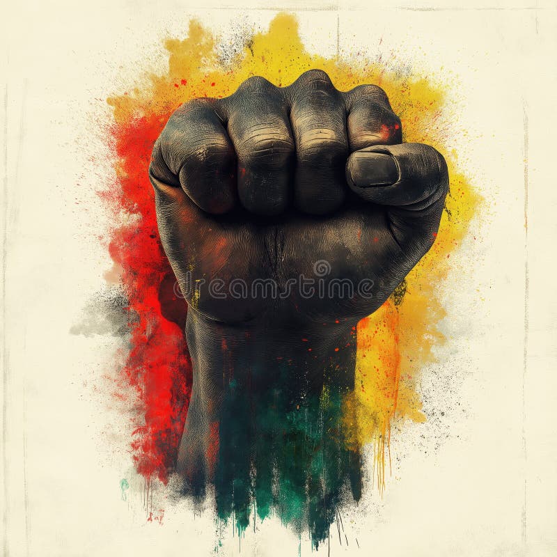 Fist Symbolizing Strength and Unity for Black History Month Stock ...