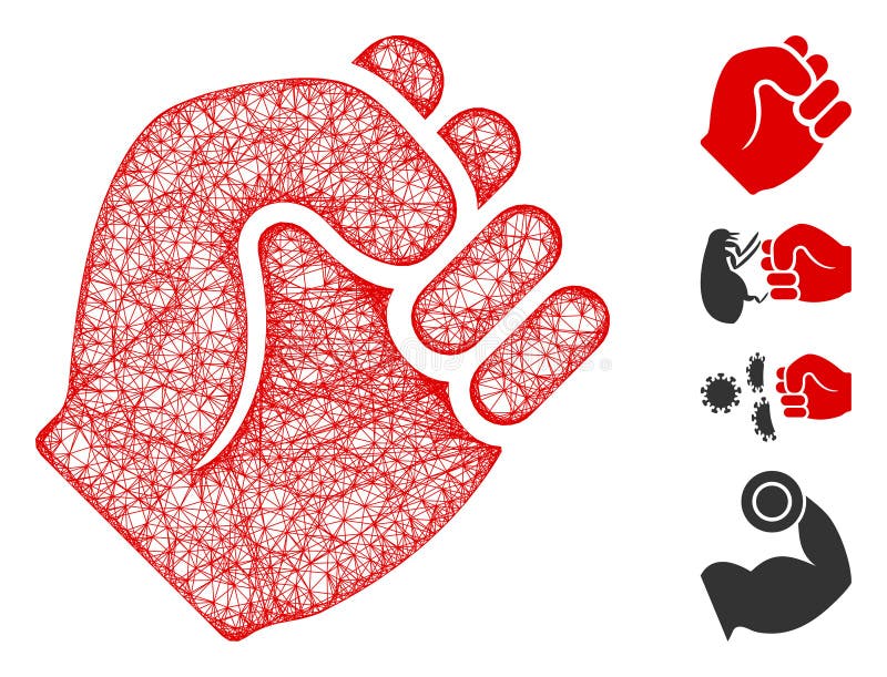 Fist Web Vector Mesh Illustration Stock Illustration - Illustration of ...