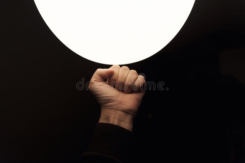 Fist and white ball stock photo. Image of stress, concept - 80428348