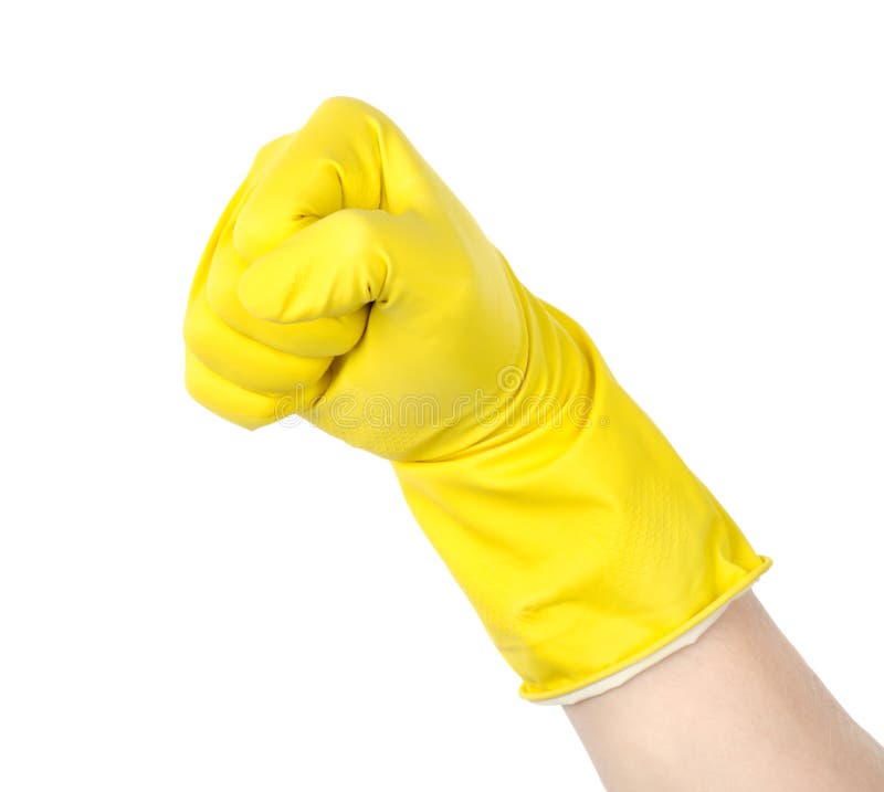Strong Worker Hand Glove Fist Stock Photo - Image of protective ...