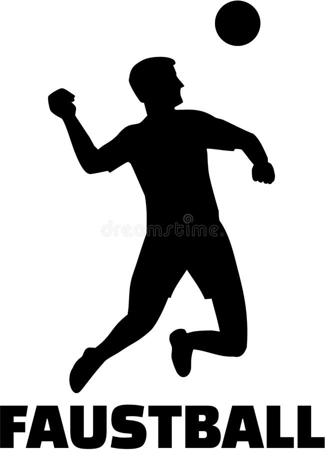 Fistball Player with German Word Stock Vector - Illustration of word ...