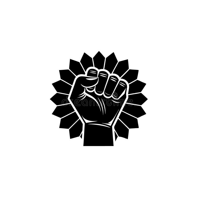 A Fisted Hand of a Worker Vector Illustration Silhouette Stock Vector ...