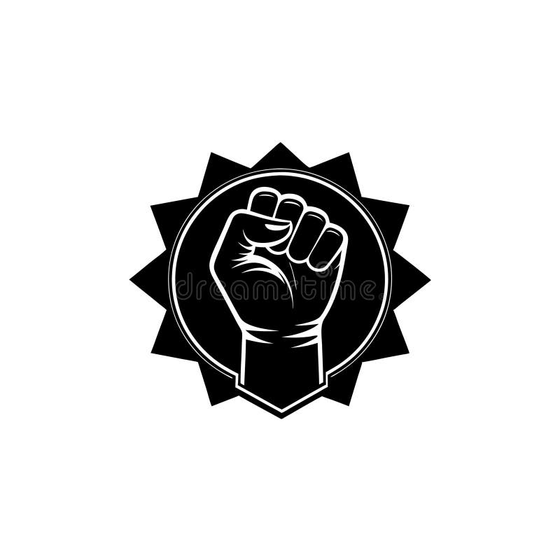 A Fisted Hand of a Worker Vector Illustration Silhouette Stock Vector ...