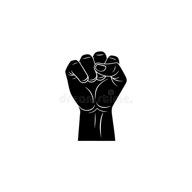 A Fisted Hand of a Worker Vector Illustration Silhouette Stock Vector ...