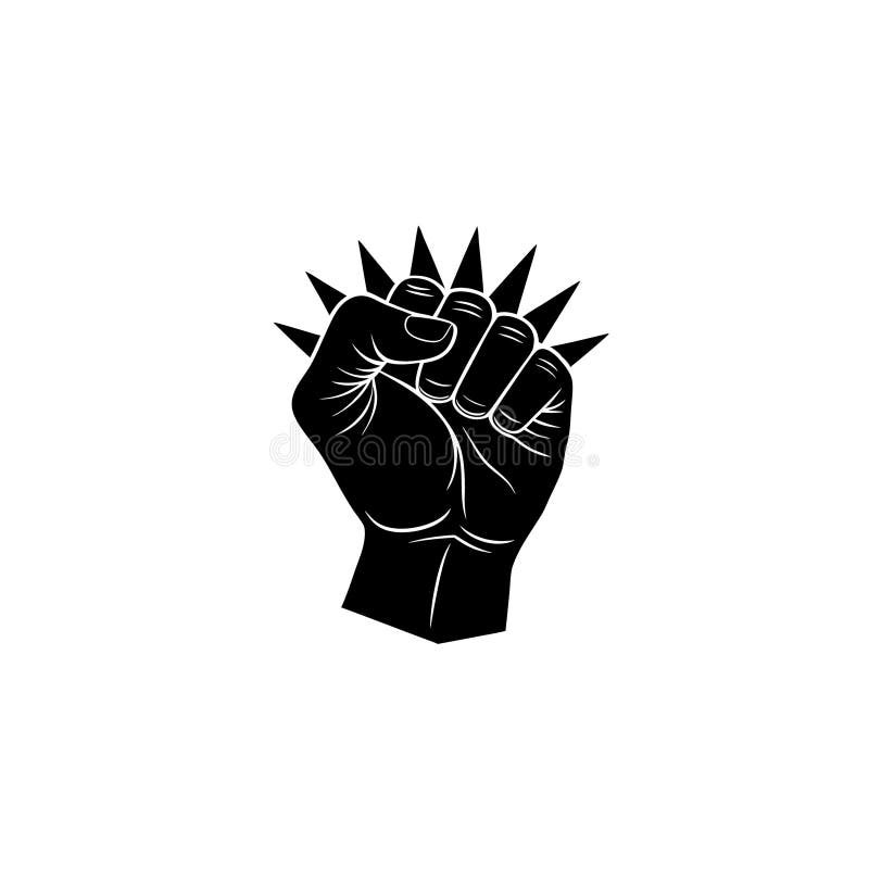 A Fisted Hand of a Worker Vector Illustration Silhouette Stock Vector ...