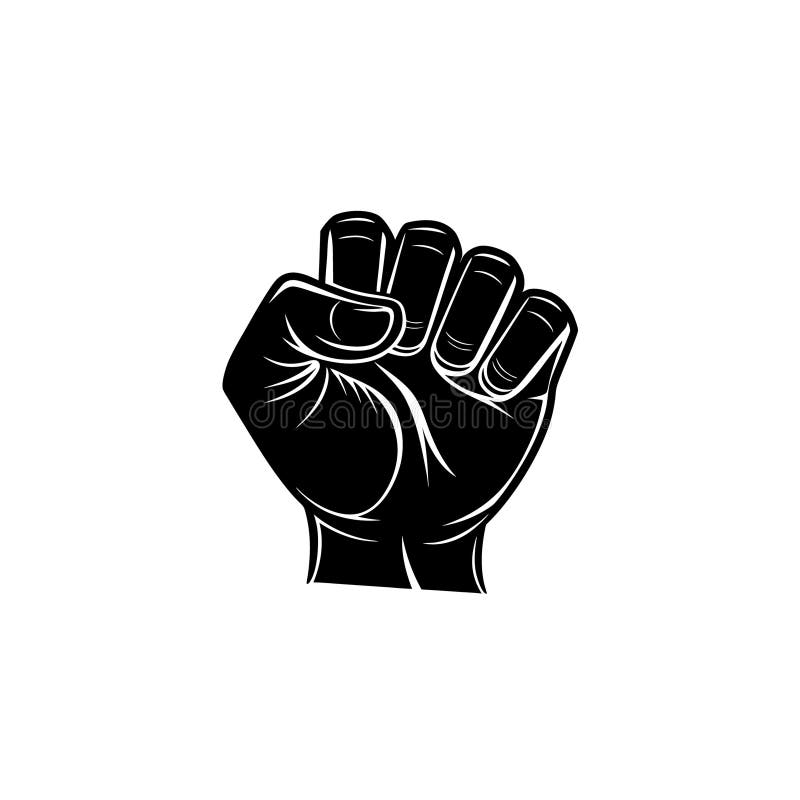 A Fisted Hand of a Worker Vector Illustration Silhouette Stock Vector ...
