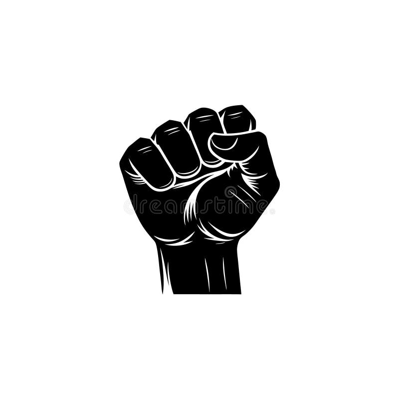 A Fisted Hand of a Worker Vector Illustration Silhouette Stock Vector ...
