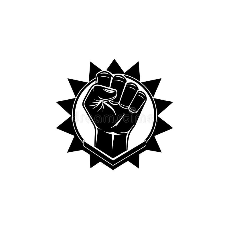 A Fisted Hand of a Worker Vector Illustration Silhouette Stock Vector ...