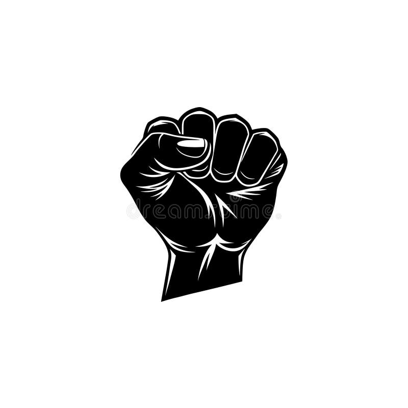 A Fisted Hand of a Worker Vector Illustration Silhouette Stock Vector ...