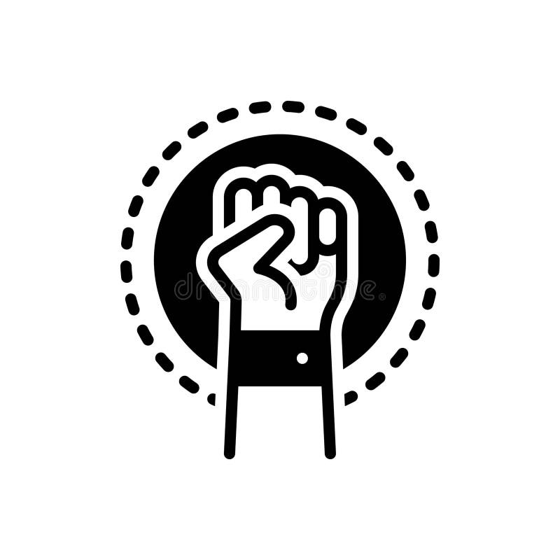 Black Solid Icon for Fisting, Punch and Handful Stock Vector ...