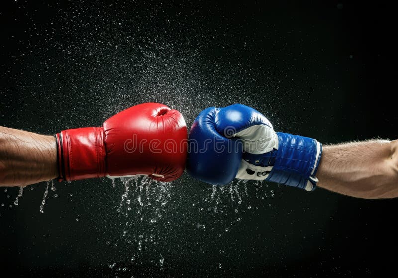 Fists clashing in the air stock illustration. Illustration of impact ...