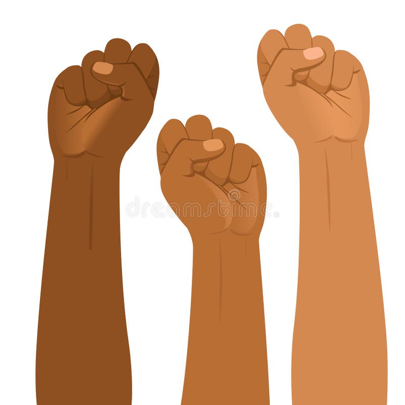 Fists Protesting Black Lives Matter Stock Vector - Illustration of ...