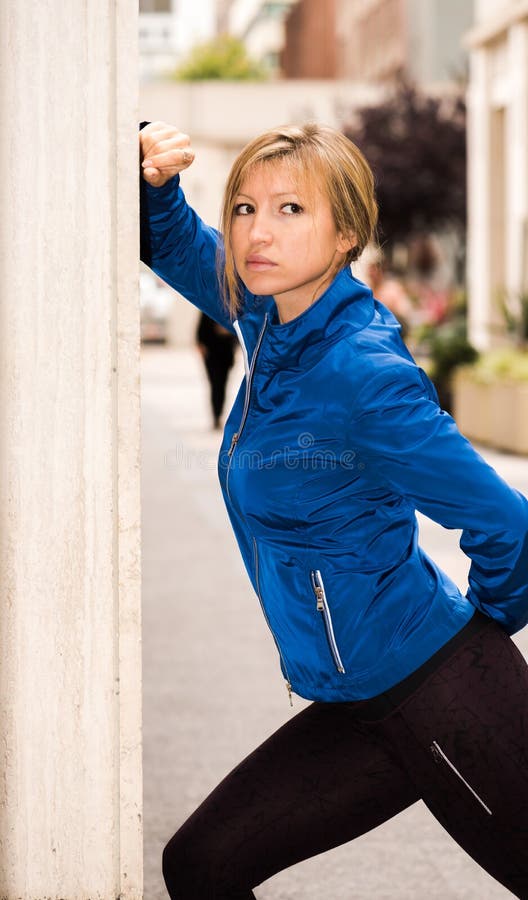 Fit Active Young Woman in Urban Environment Stock Photo - Image of ...