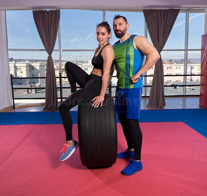 Active Couple Doing Workout Together Stock Image - Image of shape ...