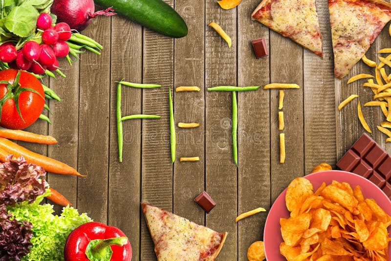 Fit or Fat (german) stock photo. Image of behavior, remove - 50176656