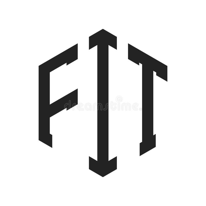 FIT Logo Design. Initial Letter FIT Monogram Logo Using Hexagon Shape ...