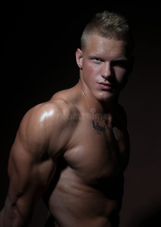 Fit male model stock image. Image of torso, pecs, sportsman - 98524059