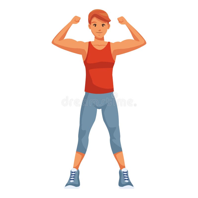 Fit man doing exercise stock vector. Illustration of attractive - 135024070