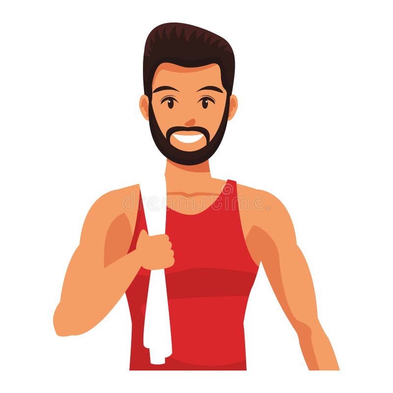 Fit man doing exercise stock vector. Illustration of cartoon - 135024348