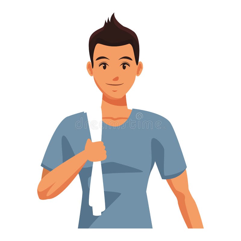 Fit man doing exercise stock vector. Illustration of physical - 135024352