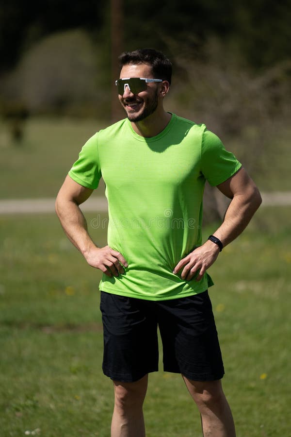 Fit Man Enjoying Bright Sunny Day Outside Stock Photos - Free & Royalty ...