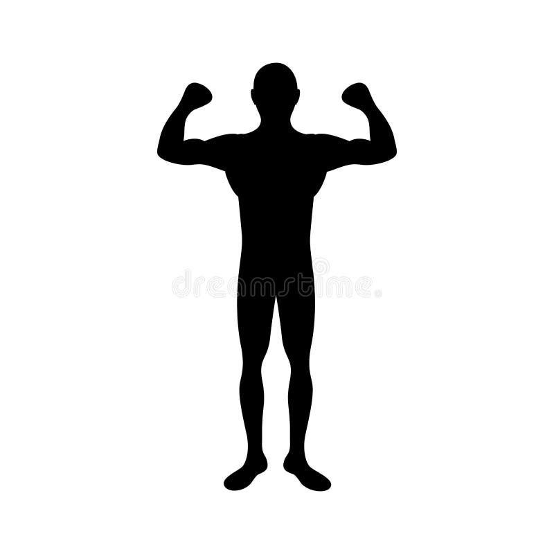 Fit Man Silhouette Icon Image Stock Vector - Illustration of active ...