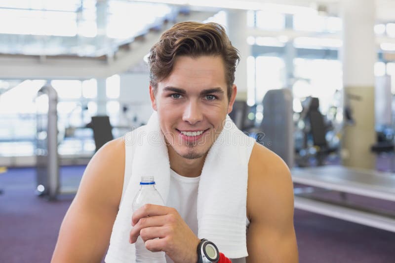 Fit Man Taking a Break from Working Out Stock Image - Image of active ...