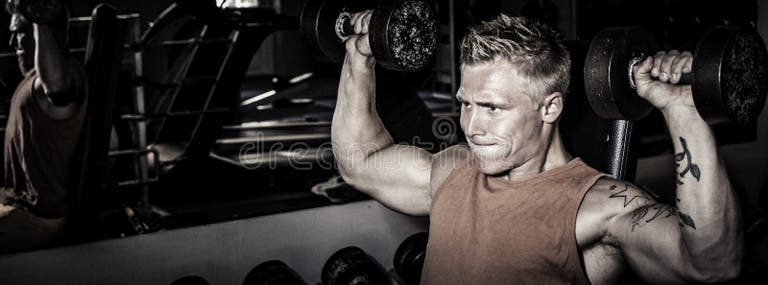Fit Man Training in the Gym Stock Image - Image of facebook, shorts ...