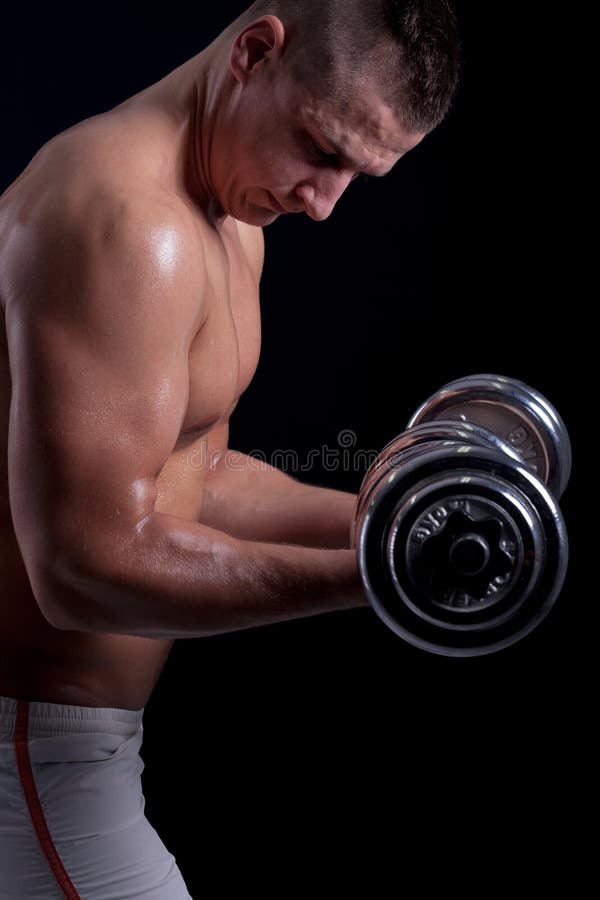 Fit Muscular Man Exercising Stock Photo - Image of gymnastics ...