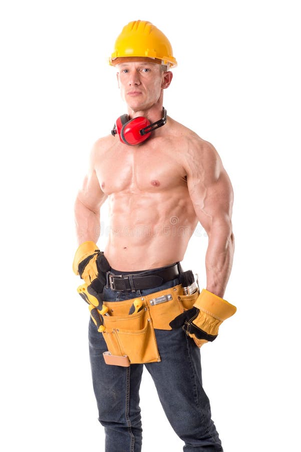 Fit muscular man posing stock photo. Image of isolated - 95095586