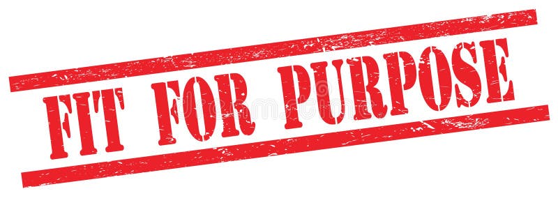 FIT for PURPOSE Text on Red Grungy Rectangle Stamp Stock Illustration ...