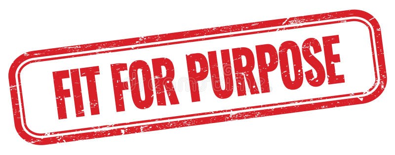 FIT for PURPOSE Text Written on Red Vintage Round Stamp Stock ...