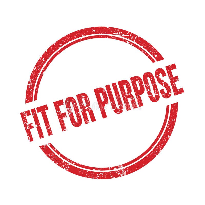 FIT for PURPOSE Text Written on Red Grungy Round Stamp Stock ...